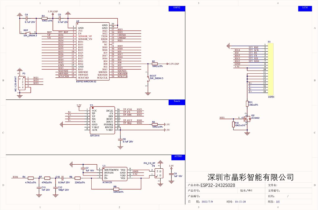 Дополнительные кнопки на модуле ESP32-2432S028R (ESP32 и резистивный дисплей 2.8") - Аппаратные ...