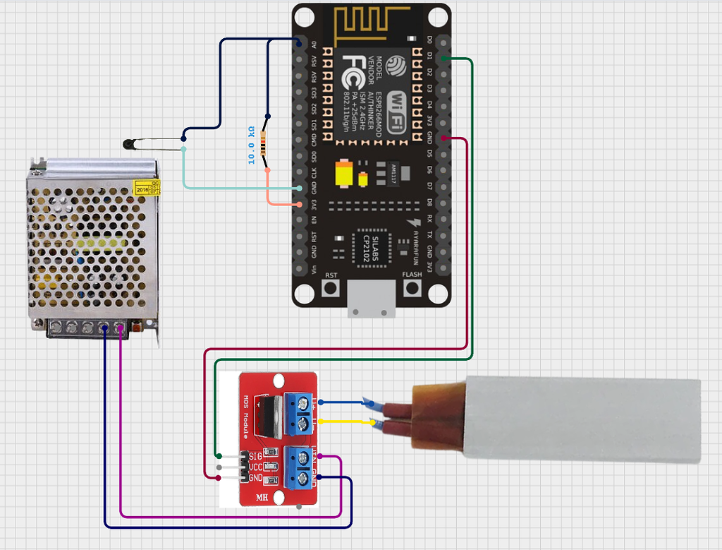 Подогрев на ESP8266 + IRF520 - Песочница. Раздел для новичков - Arduino.ru