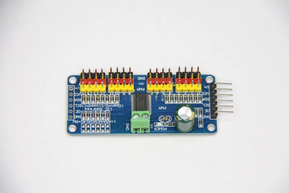 Подключение 16 LED 3W через 16-канальный 12-BIT PWM/SERVO модуль с I2C ...